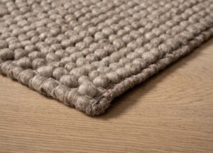 Wollen vloerkleed - Fjell zandkleur | Tapeso